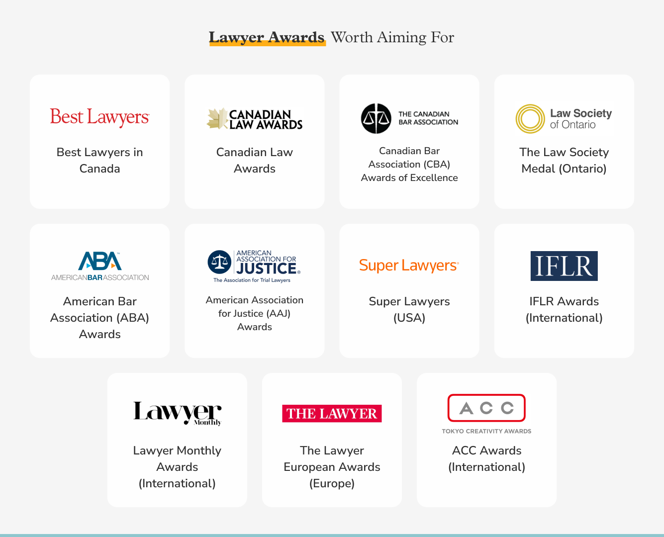 Lawyer Awards: Your Complete Guide | dNOVO Group